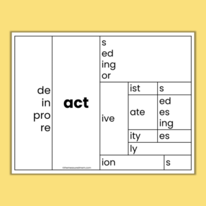 Free word matrix activities - Reach All Readers
