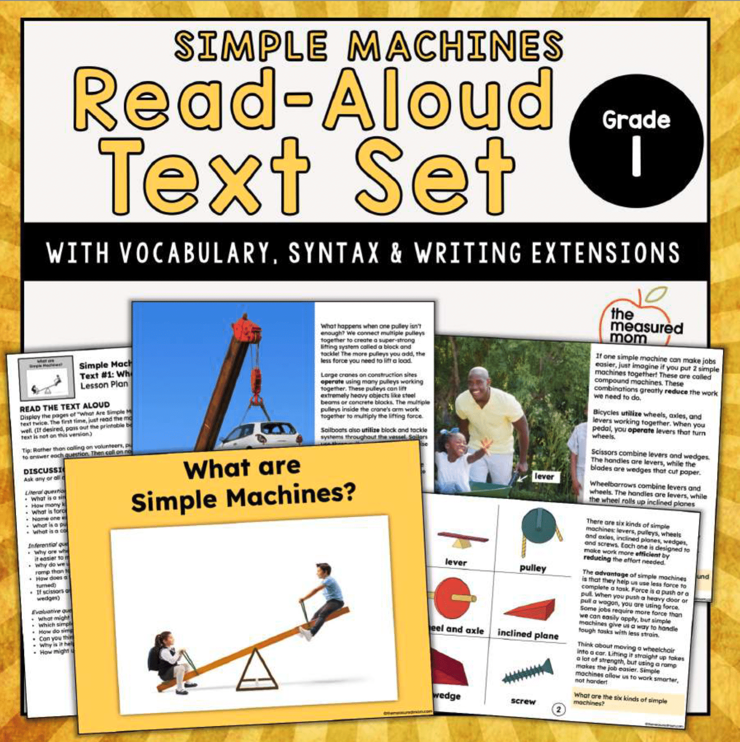 Simple Machines: Read-Aloud Text Set for First Grade - Reach All Readers