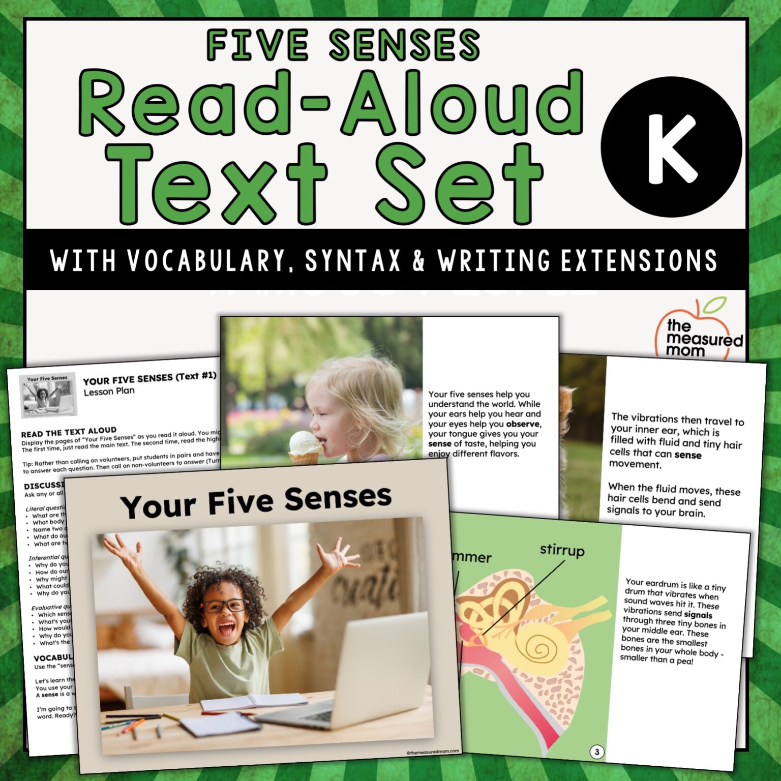 5 Senses: Read-Aloud Text Set for Kindergarten - Reach All Readers