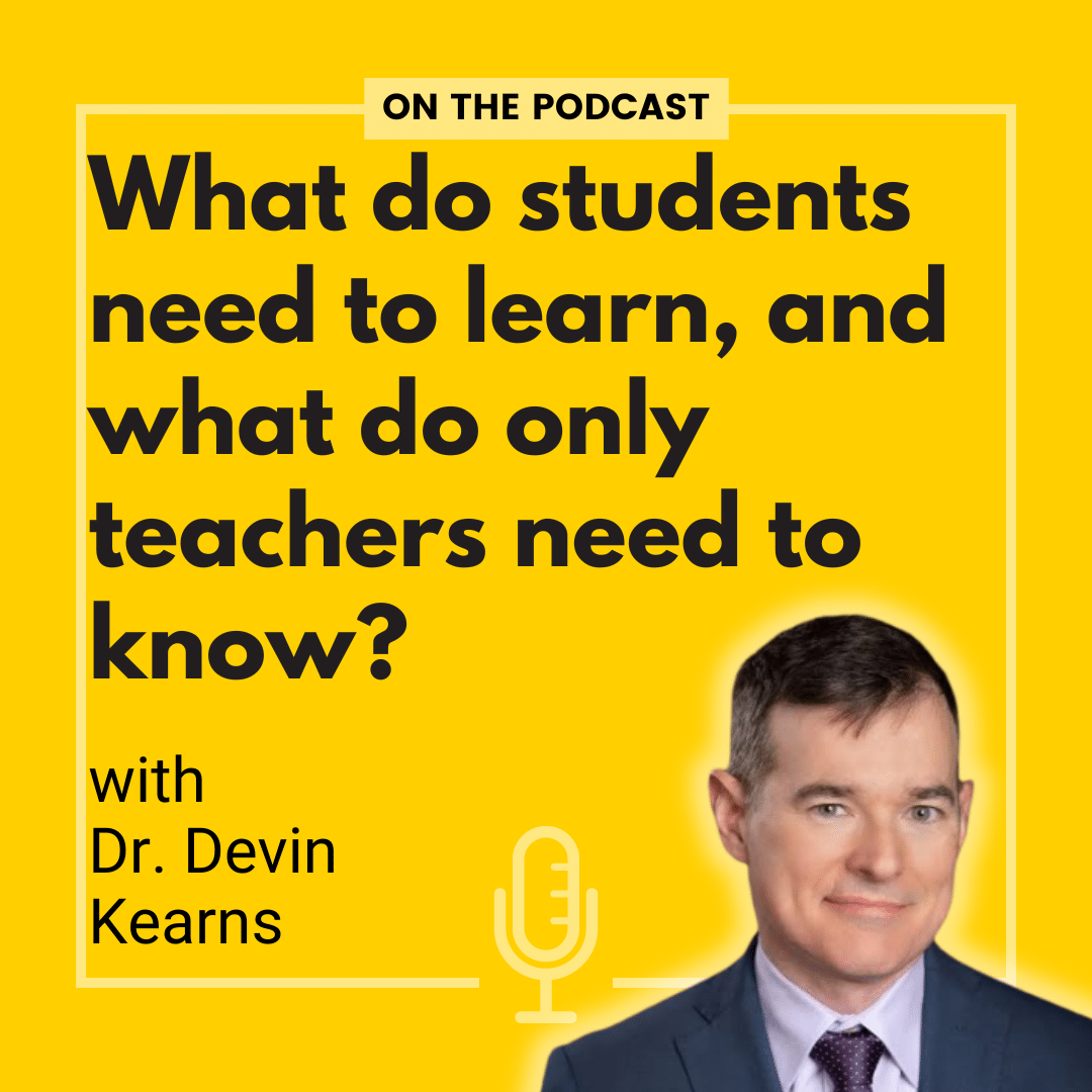 What do students need to learn, and what do only teachers need to know ...