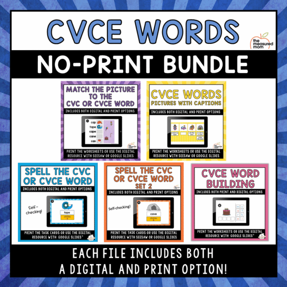 CVCE Words No-Print Bundle - Reach All Readers