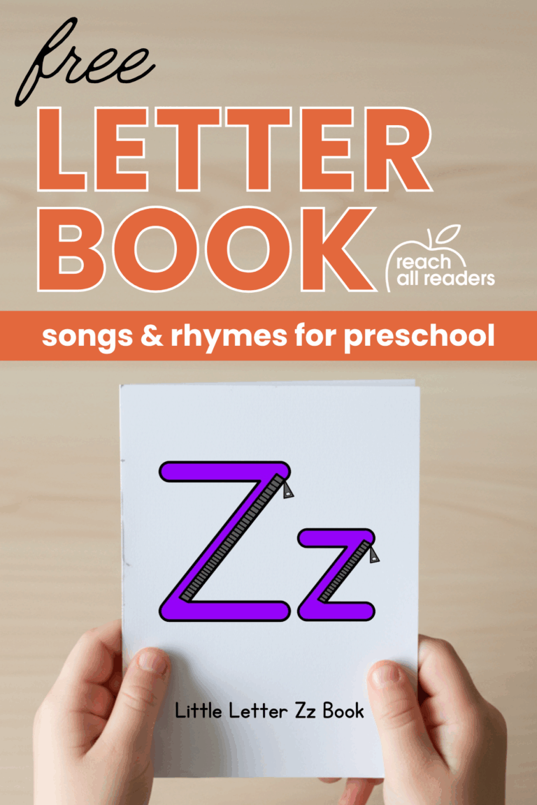 Letter Z Songs and Rhymes - free letter book! - Reach All Readers