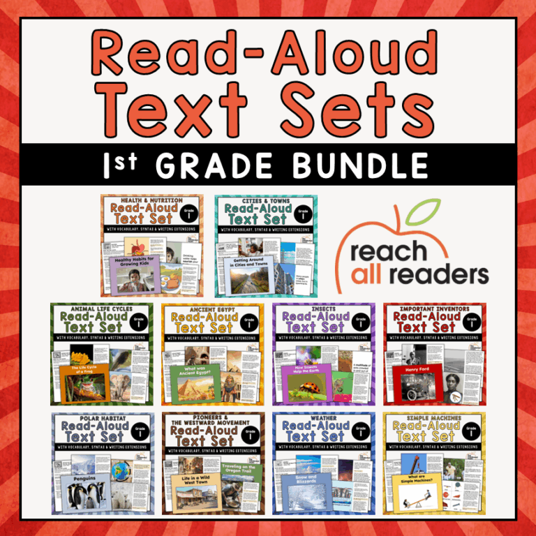 Flash Sale: 1st Grade Read-Aloud Text Set Bundle - Reach All Readers