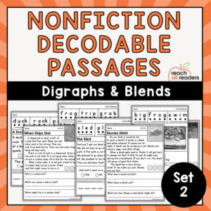 Nonfiction Decodable Passages: Digraphs & Blends - Reach All Readers