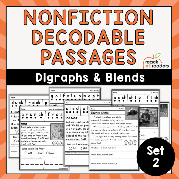 Nonfiction Decodable Passages: Digraphs & Blends - Reach All Readers